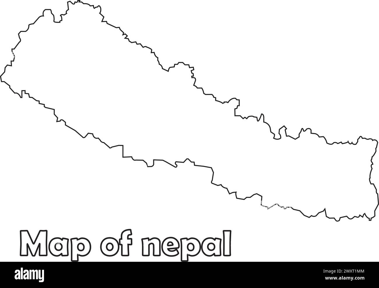 nepal map icon vector illustration symbol design Stock Vector Image ...