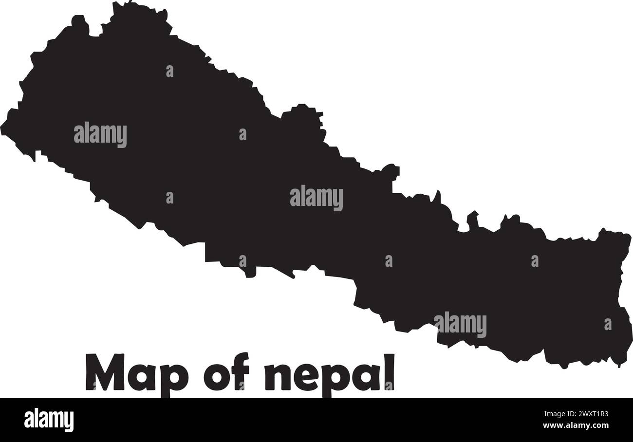 nepal map icon vector illustration symbol design Stock Vector Image ...