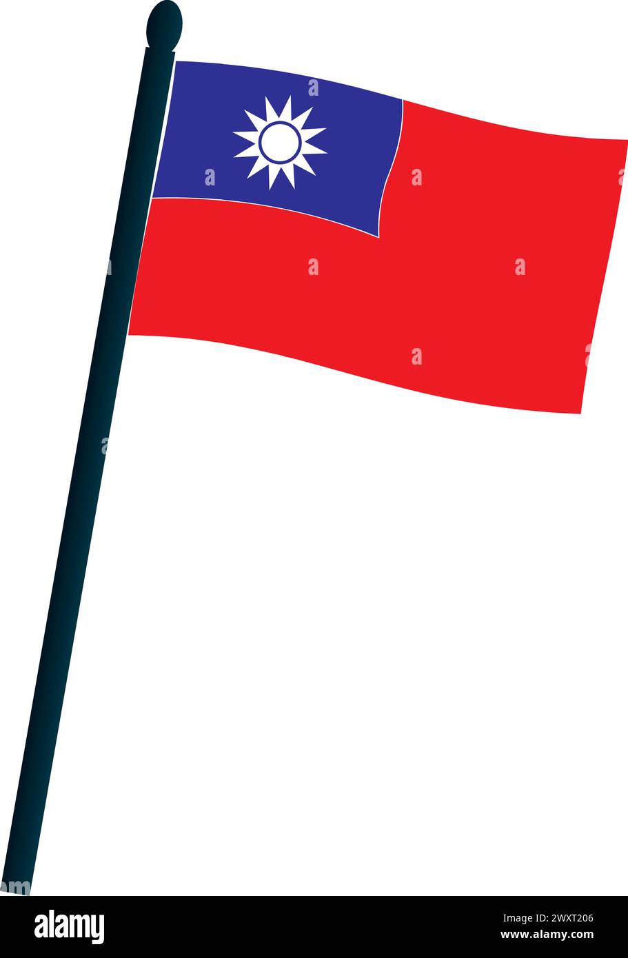 Taiwan flag icon vector illustration symbol design Stock Vector Image ...