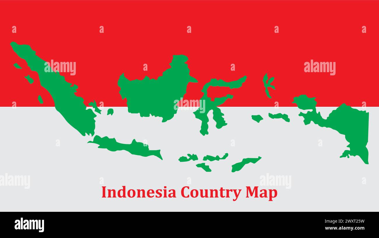 Jakarta flag map background Stock Vector Images - Alamy