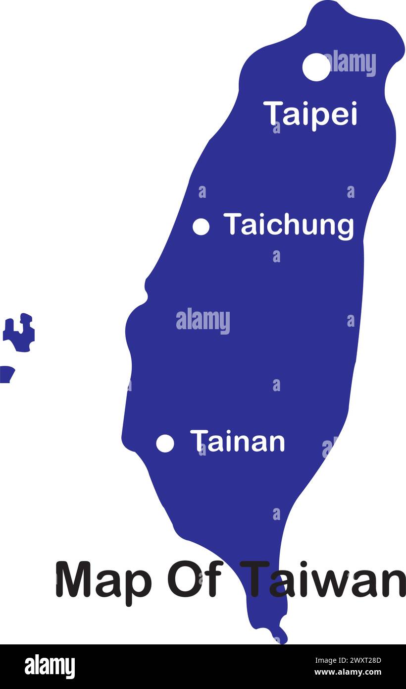 Taiwan map logo vector illustration simple design Stock Vector Image ...