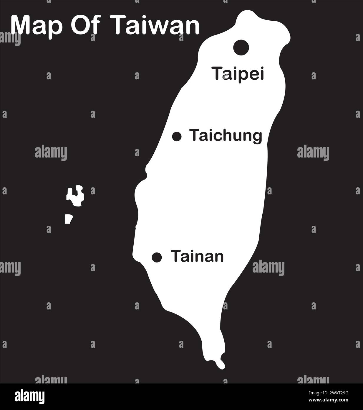 Taiwan map logo vector illustration simple design Stock Vector Image ...