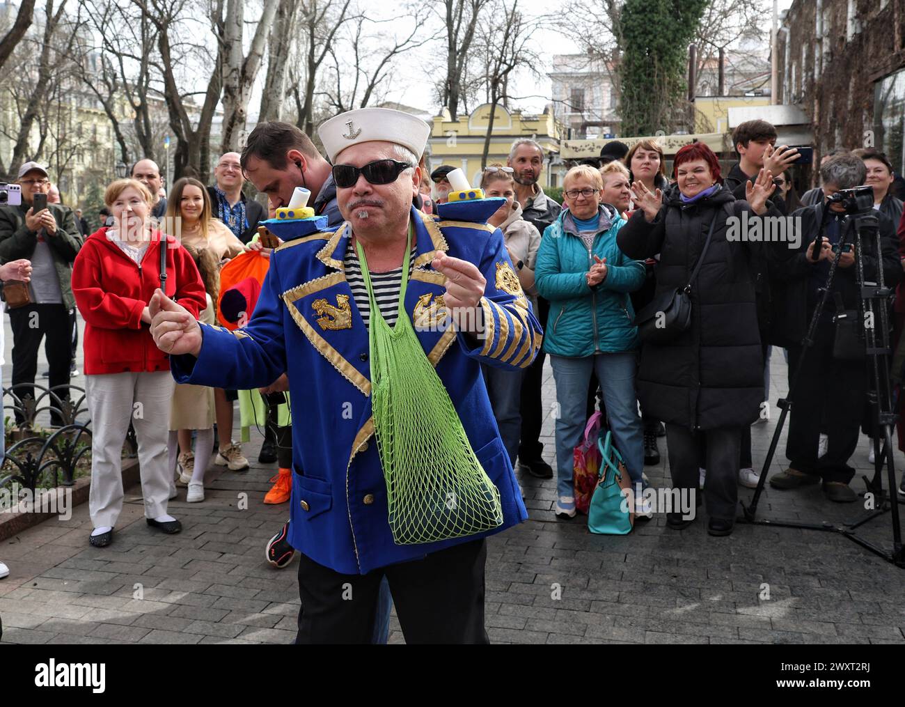 ODESA, UKRAINE - APRIL 1, 2024 - Actor of the Masky comedy troupe ...