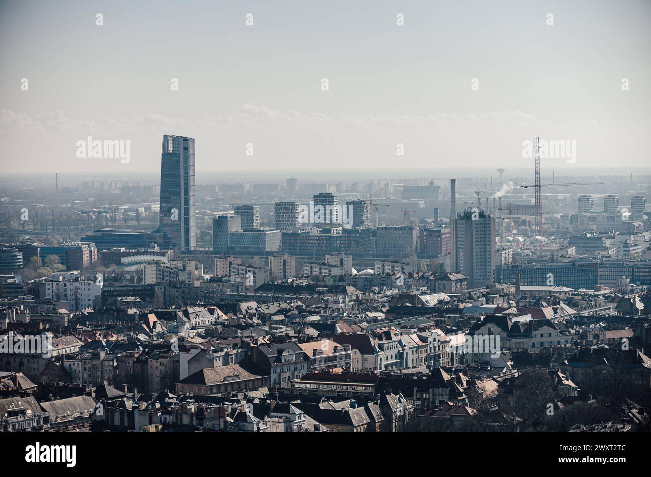 11th district in Budapest with the Mol Campus Tower in the background ...