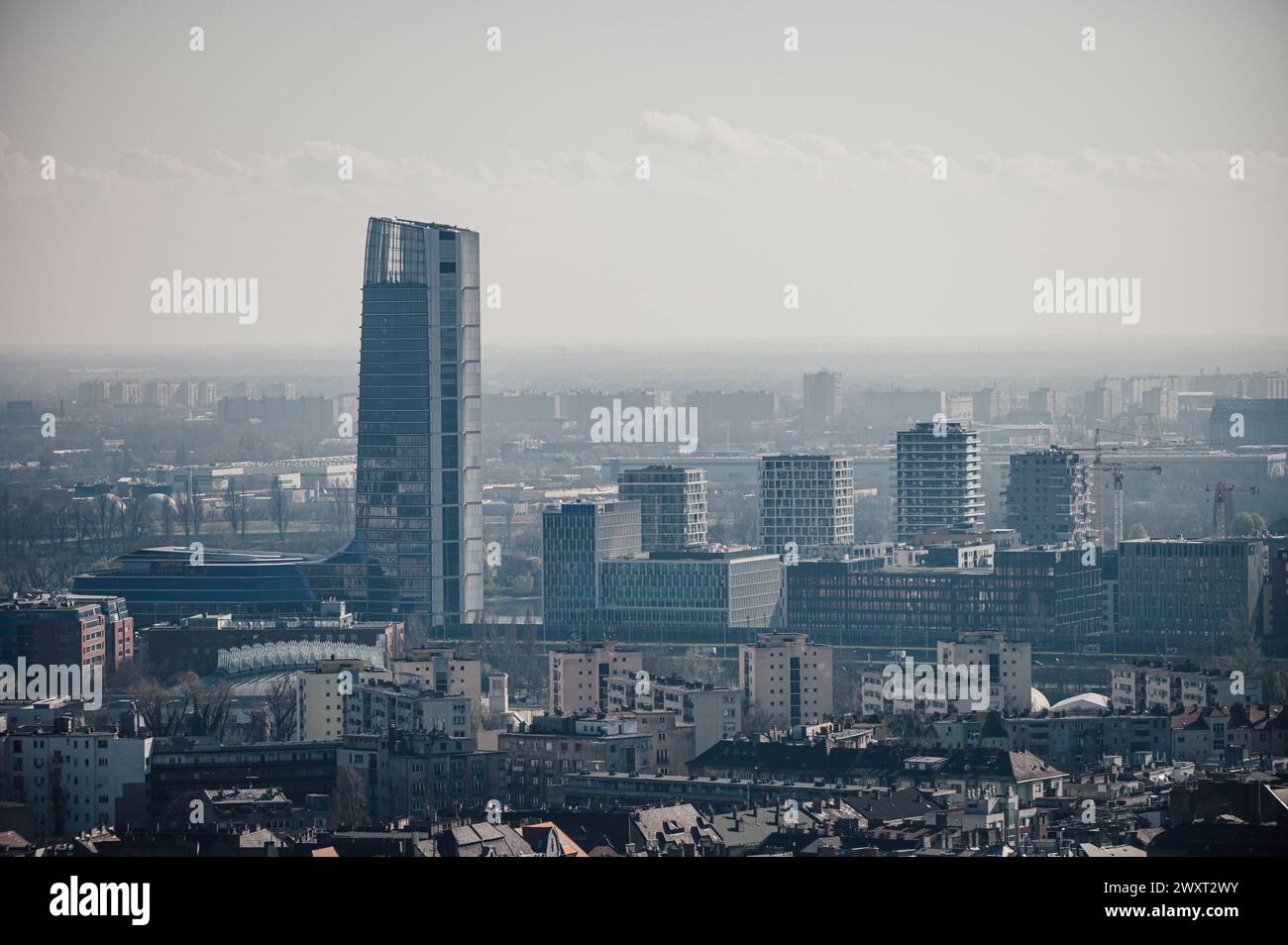 11th district in Budapest with the Mol Campus Tower in the background ...
