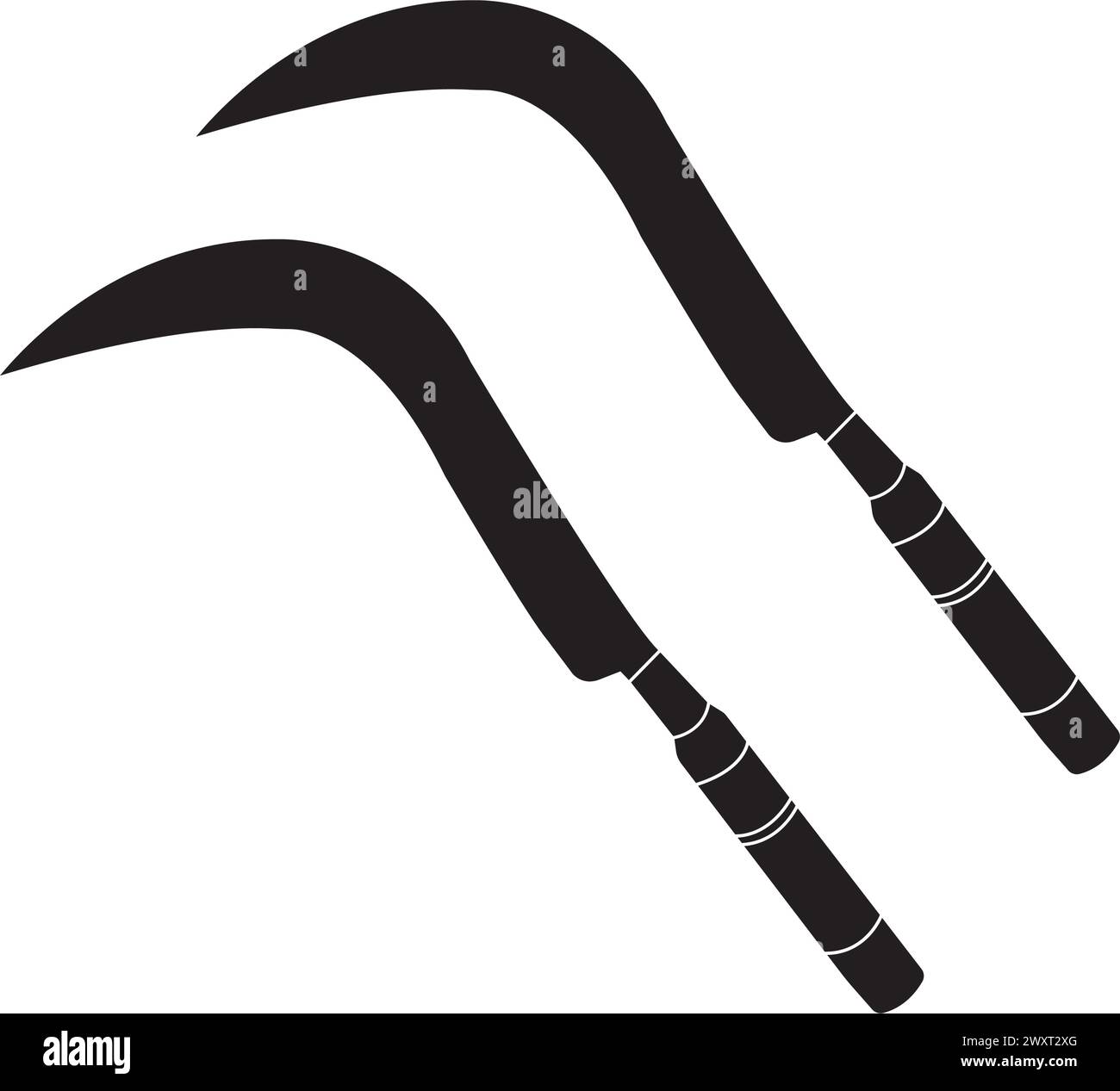 Grass sickle icon vector illustration simple design Stock Vector Image ...