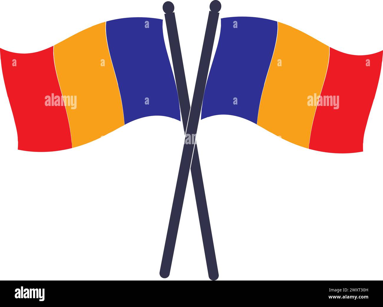 Romania flag icon vector illustration symbol design Stock Vector Image ...