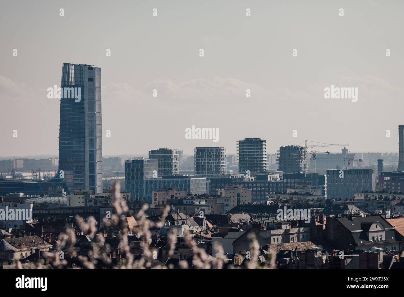 11th district in Budapest with the Mol Campus Tower in the background ...