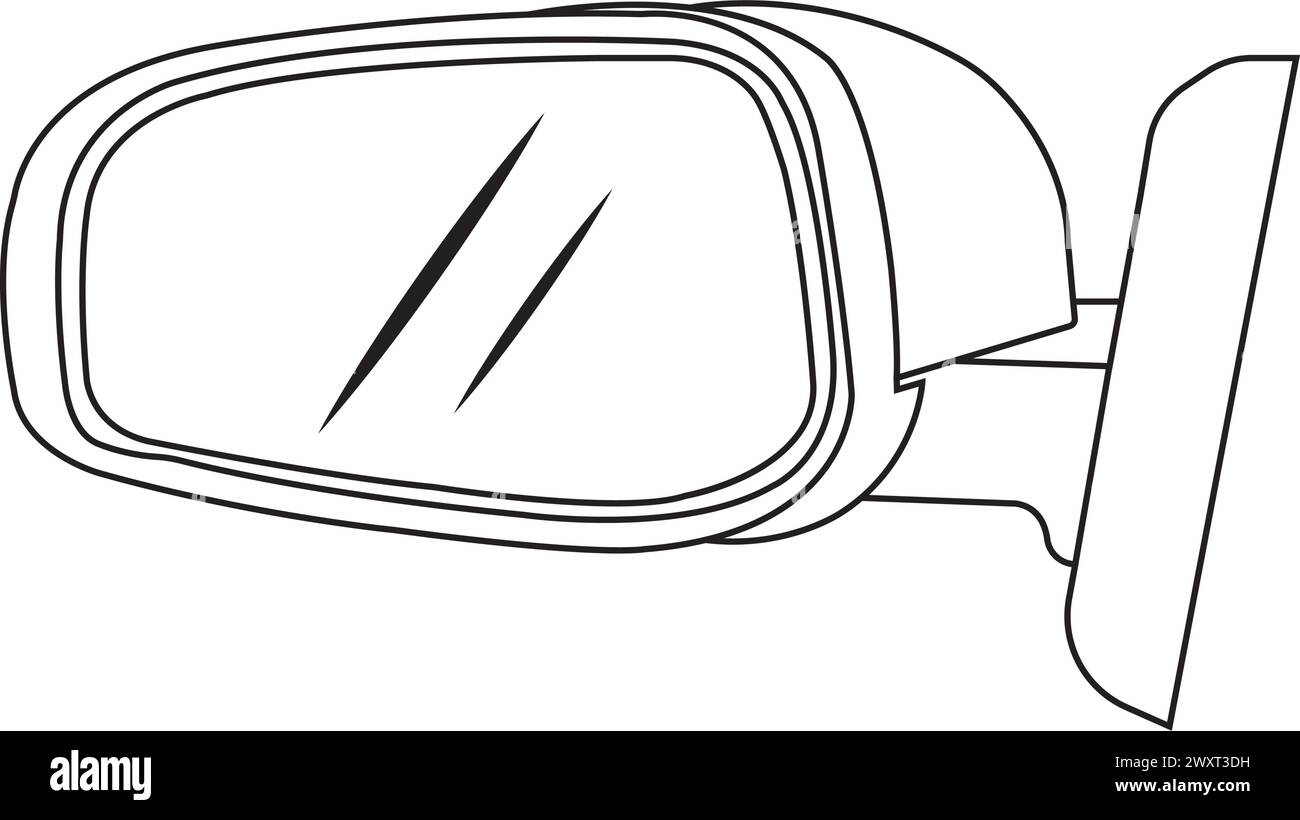 Modern mirror car icon Black and White Stock Photos & Images - Alamy