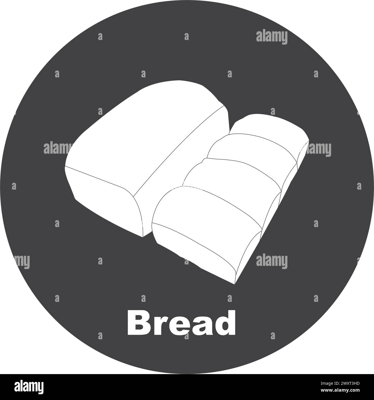 Cartoon bread 3d Black and White Stock Photos & Images - Alamy