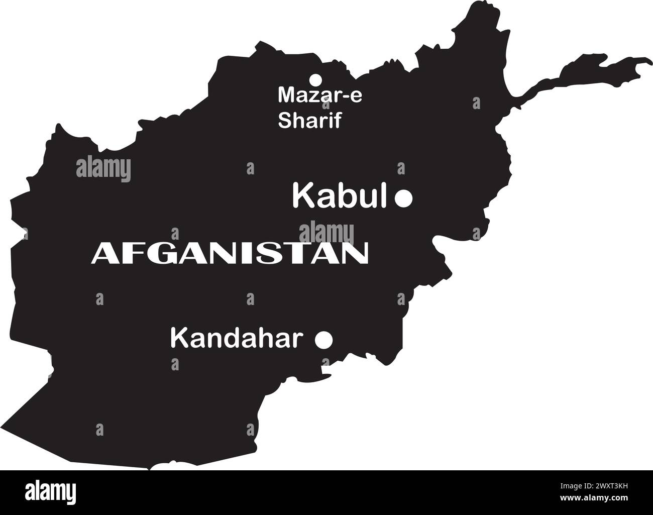 Afghanistan map icon vector illustration symbol design Stock Vector ...