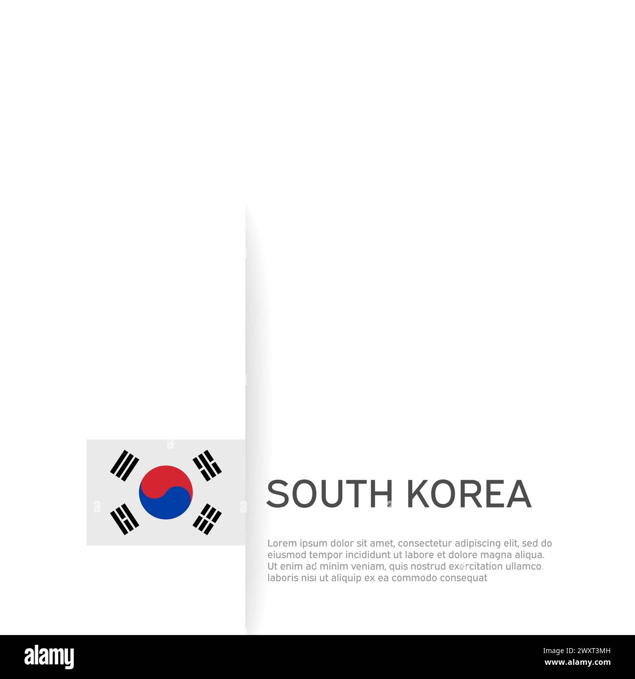 South korea flag background. State patriotic south korean banner, cover ...