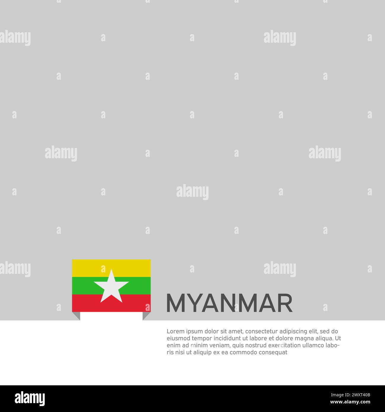 Myanmar flag background. State patriotic myanmar banner, cover ...