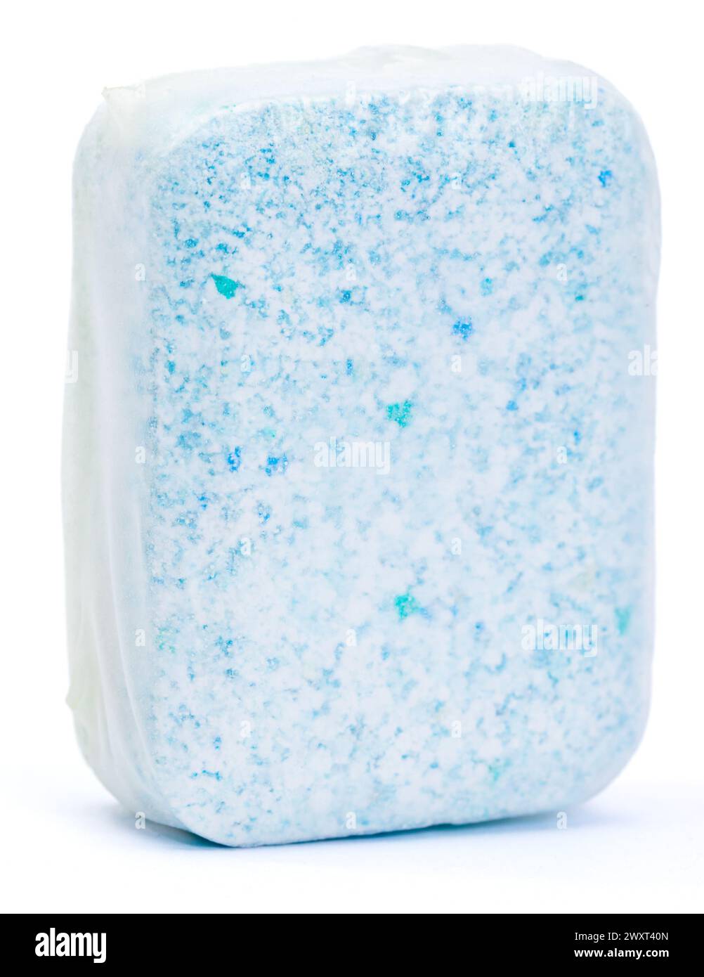 Dishwashing detergent tablet on white background Stock Photo - Alamy