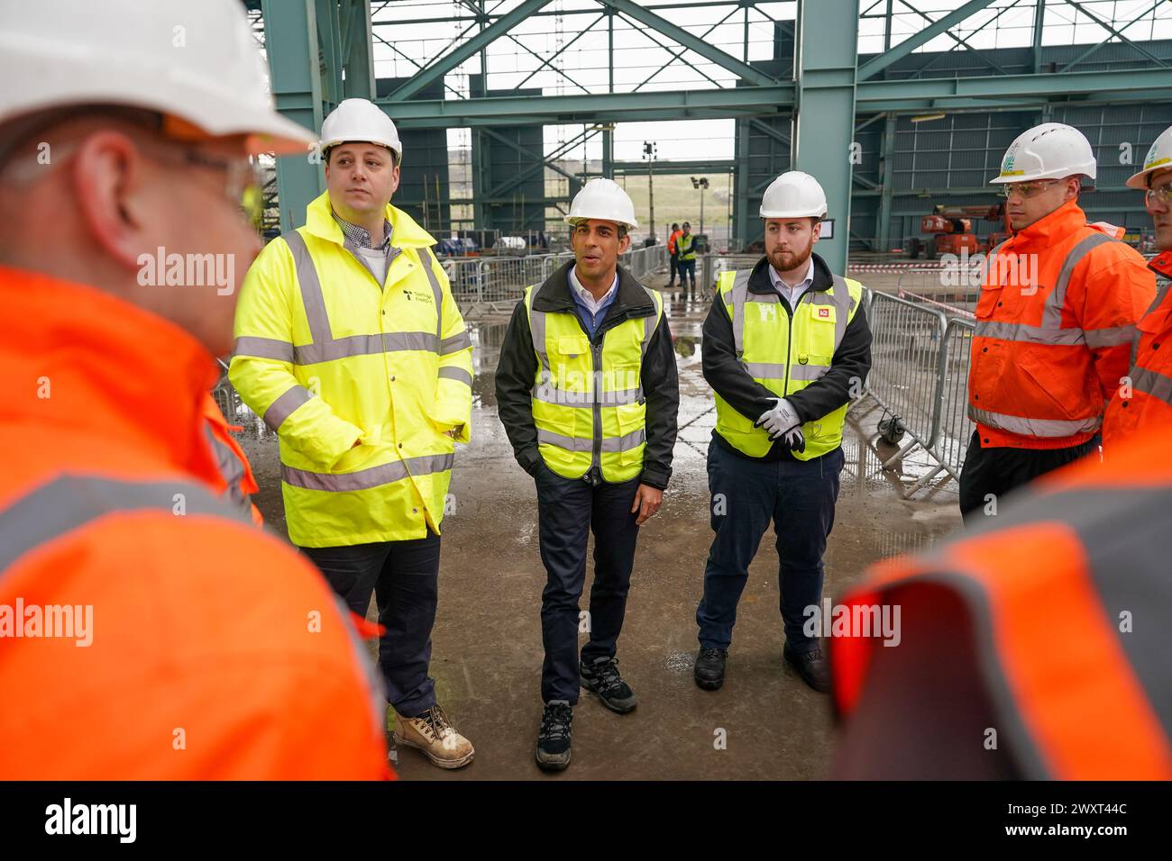 Prime Minister Rishi Sunak visits SeAH steel Holding's construction of ...