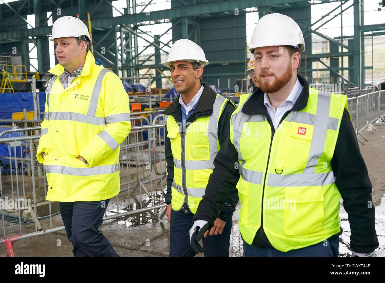 Prime Minister Rishi Sunak visits SeAH steel Holding's construction of ...