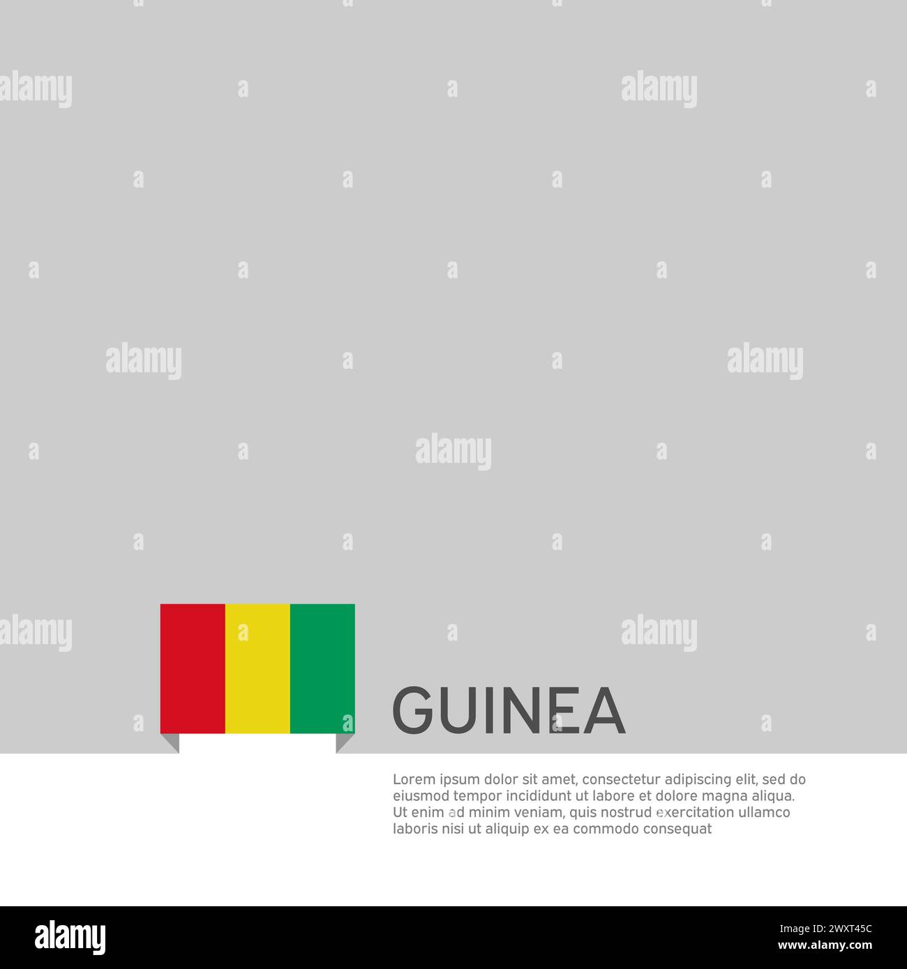 Guinea flag background. State patriotic banner, cover. Document ...