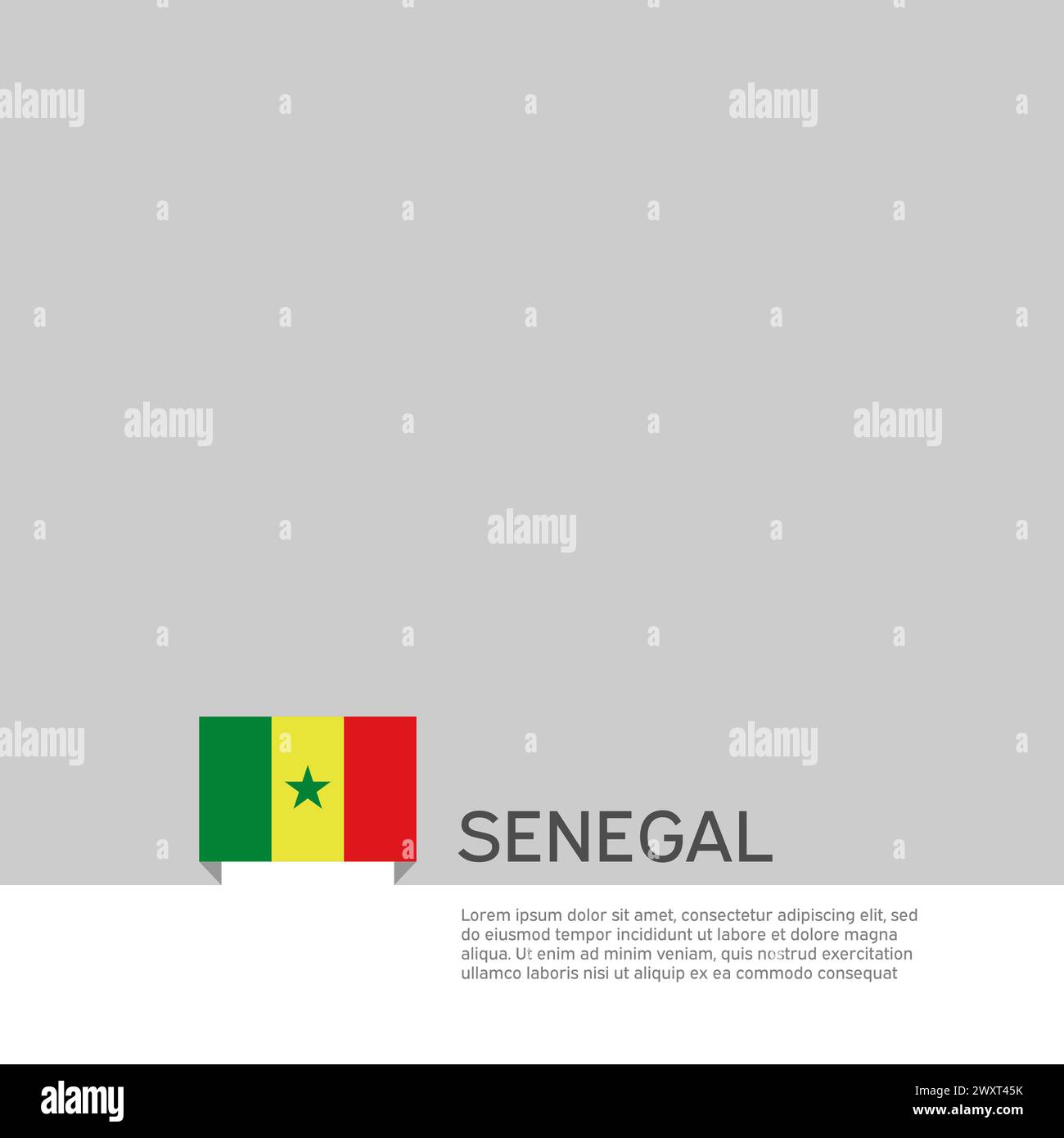 Senegal flag background. State patriotic senegal banner, cover. Document template with ...