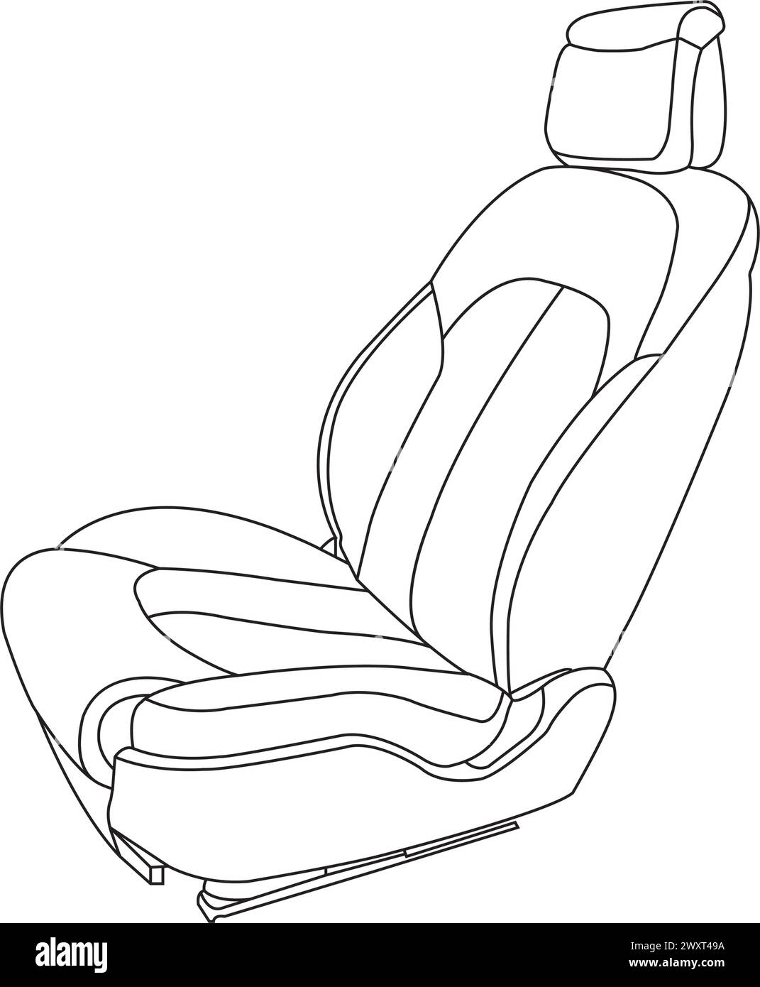 Luxury car leather seat Stock Vector Images - Alamy