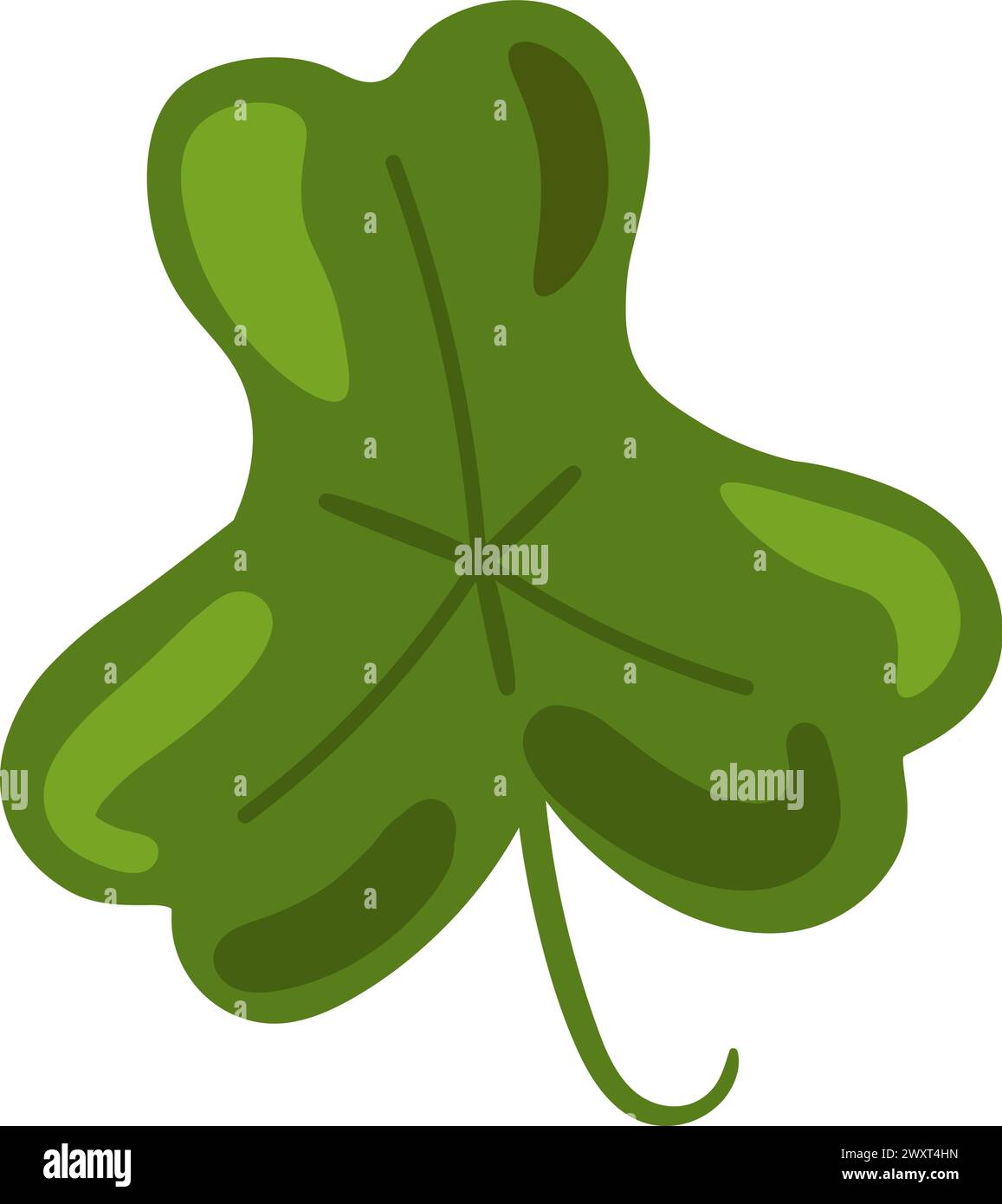 Three leaf clover symbol of good luck. Unusual leaf of plant, talisman ...