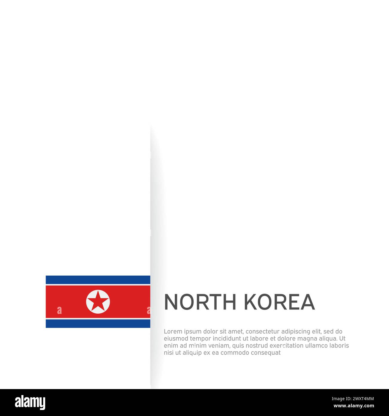 North korea flag background. State patriotic north korean banner, cover ...