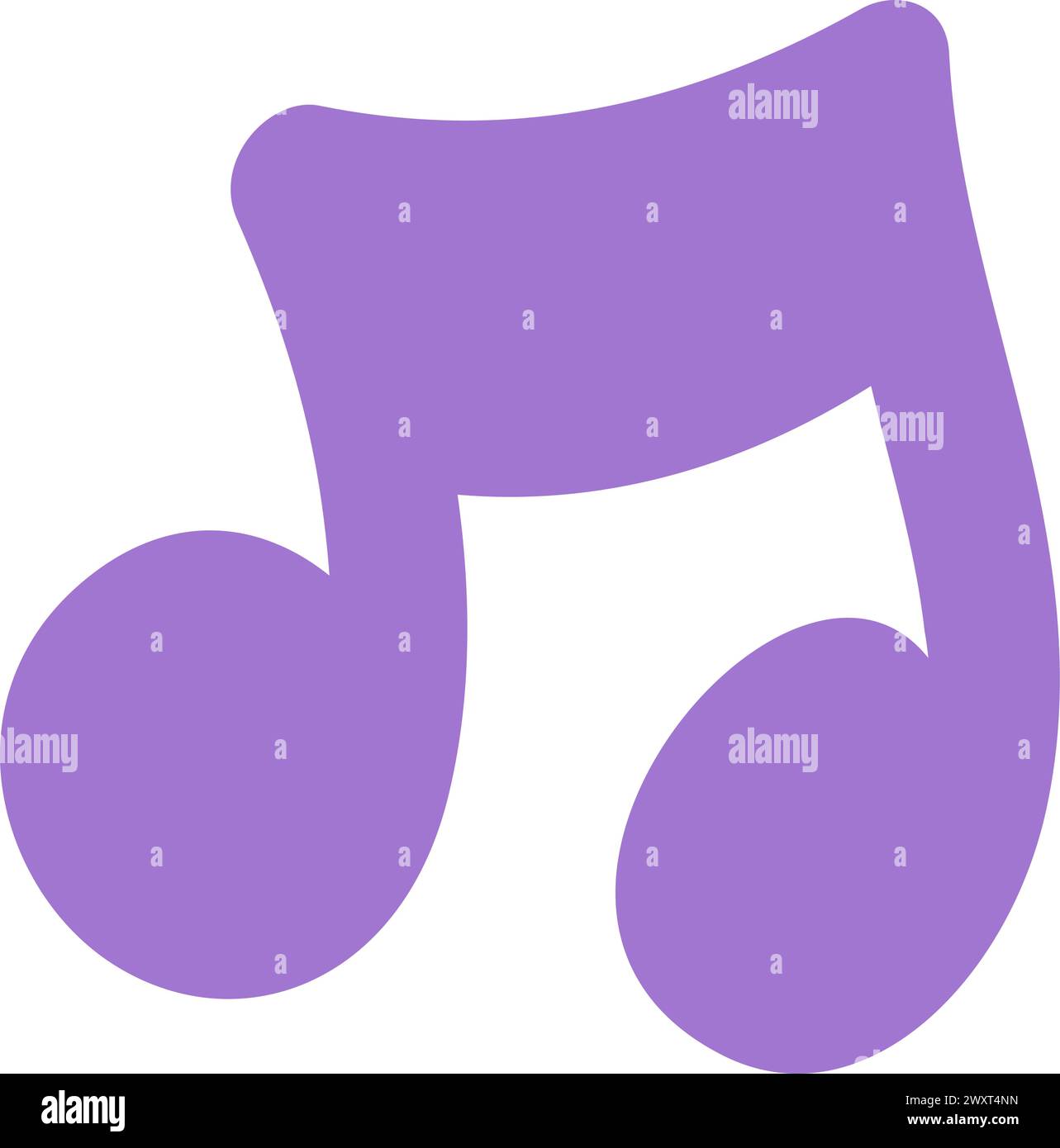 Double musical note of spring melodies. Bright childish careless ...