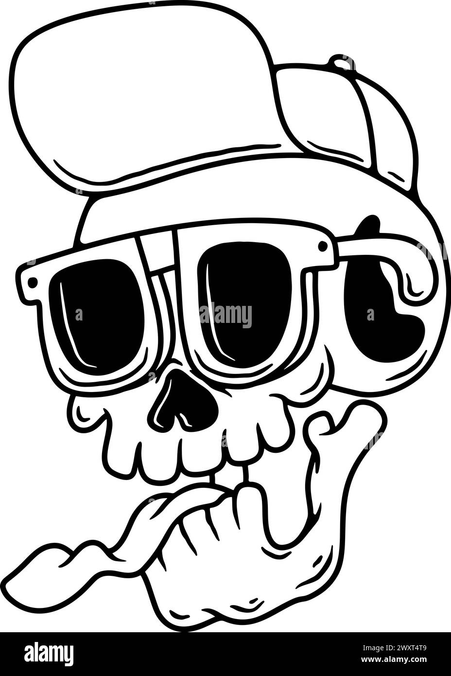 Skull cap Black and White Stock Photos & Images - Alamy