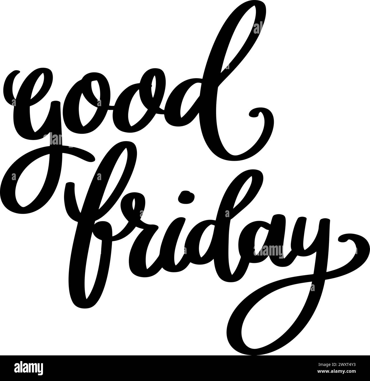 Good friday. Lettering phrase isolated on white background. Vector ...