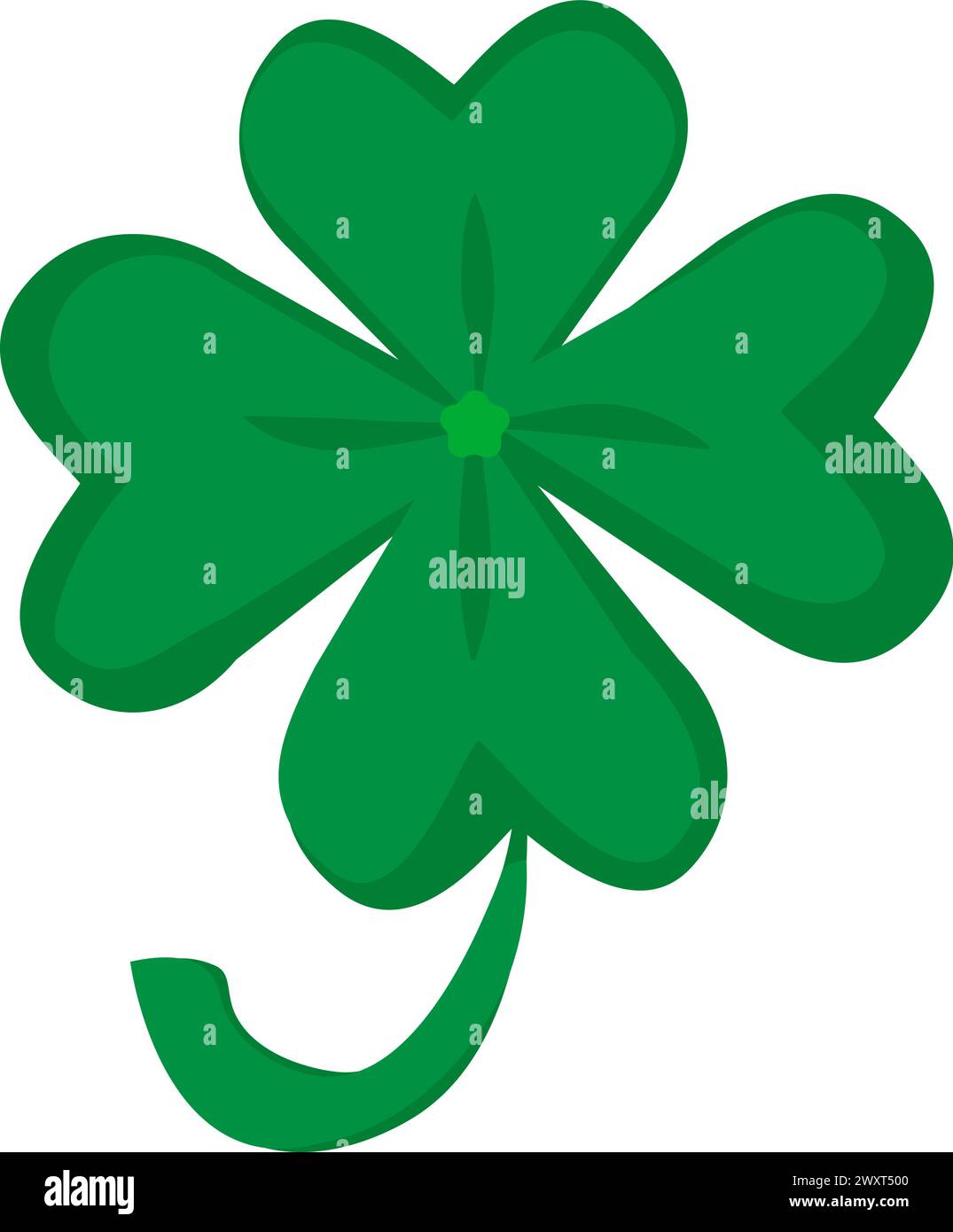 Four leaf clover symbol of good luck and prosperity. Strangely shaped ...