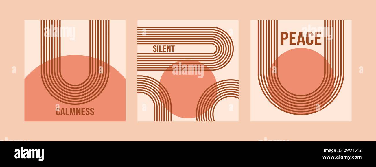 Minimalist geometric zen arches square post social media collection ...