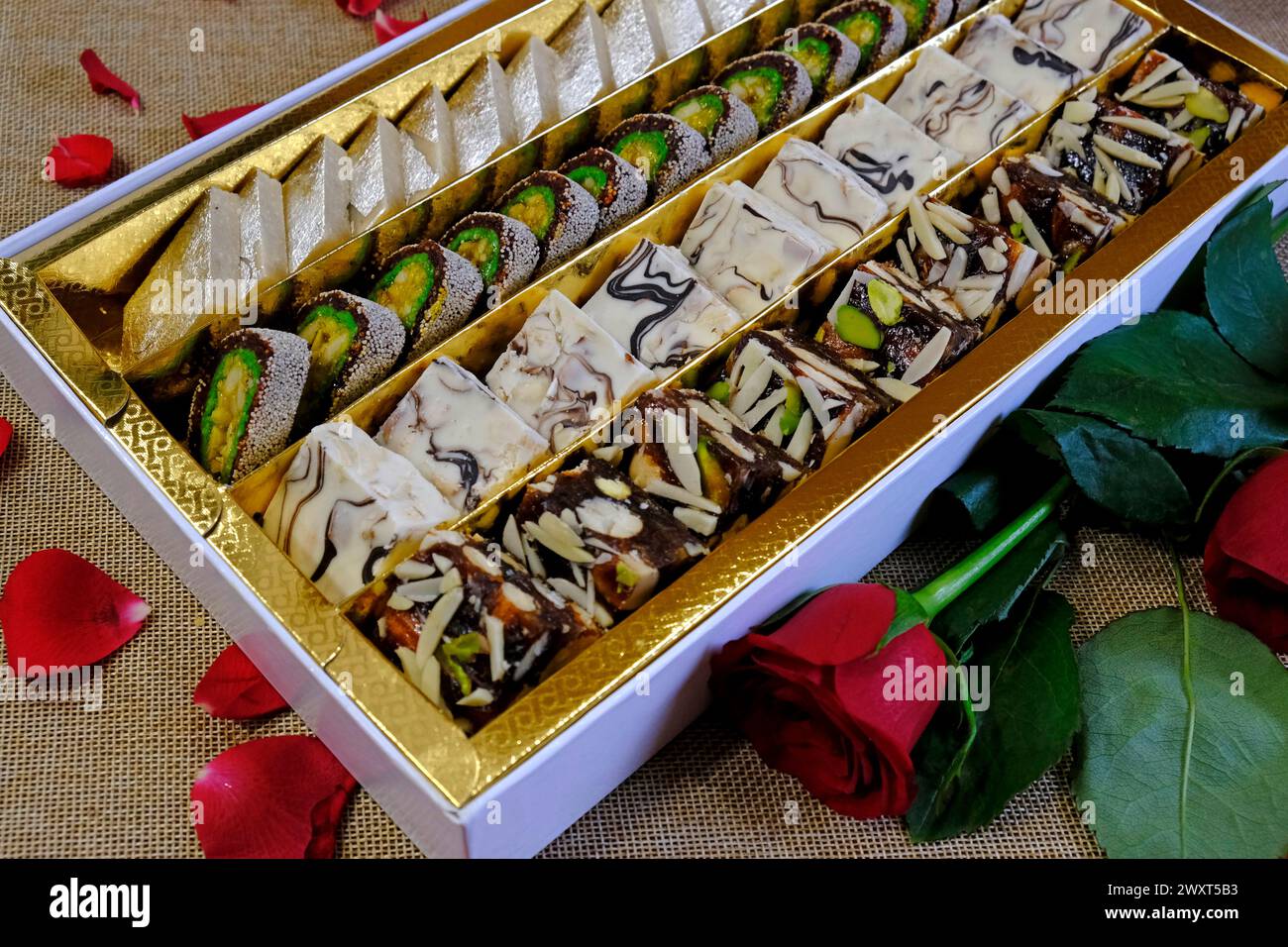 Milk powder barfi also known as Mava dryfruits burfi, white Khoya burfi ...