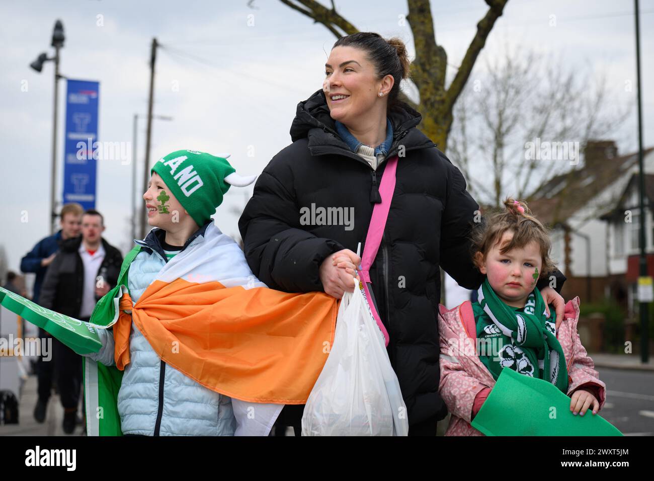 9th March 2024, London, UK: Travelling Irish rugby fans arrive at ...