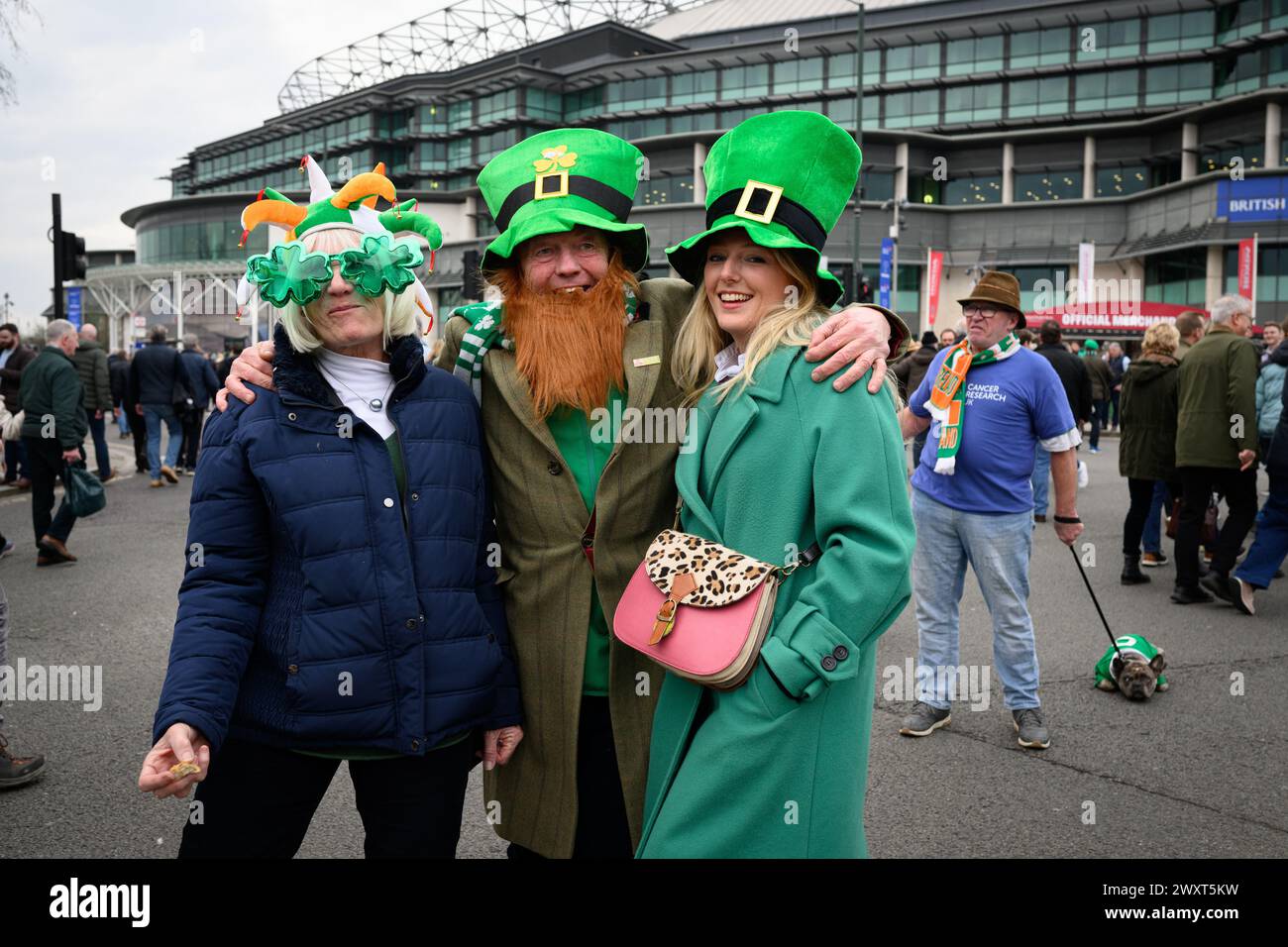 9th March 2024, London, UK: Travelling Irish rugby fans arrive at ...