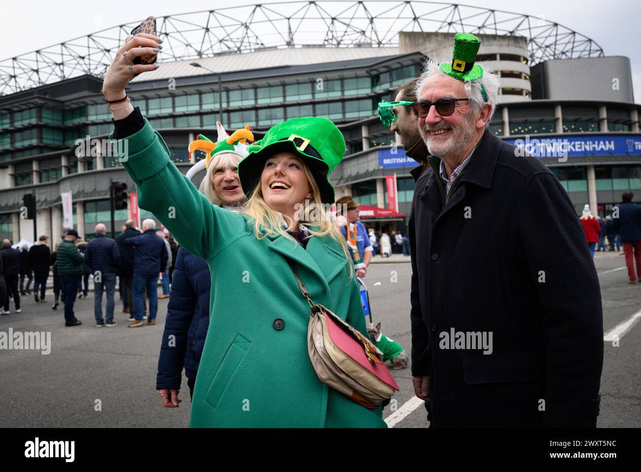 9th March 2024, London, UK: Travelling Irish rugby fans arrive at ...