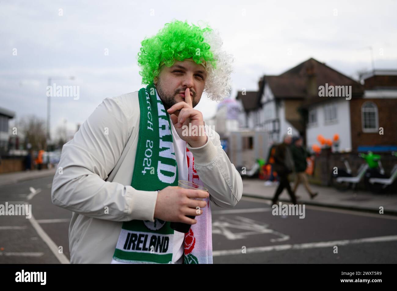 9th March 2024, London, UK: Travelling Irish rugby fans arrive at ...