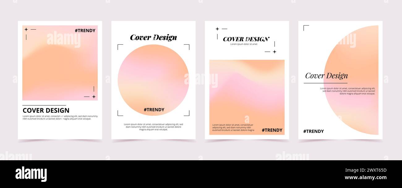 Peach fuzz background collection. Trendy color of the year 2024, cover ...