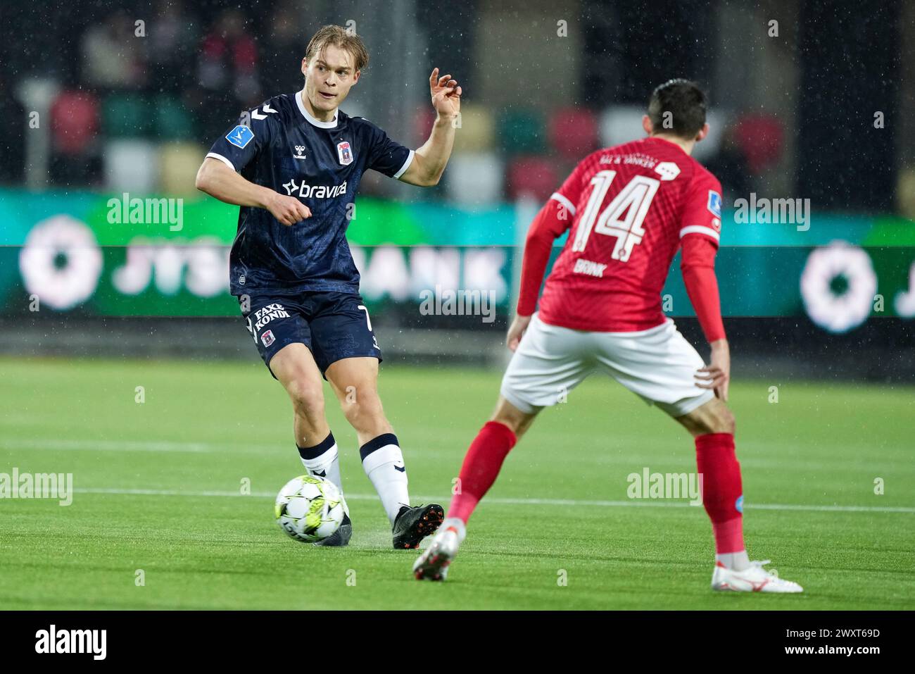 Silkeborg IF meets AGF in the Superliga in Silkeborg on Monday 1 April ...