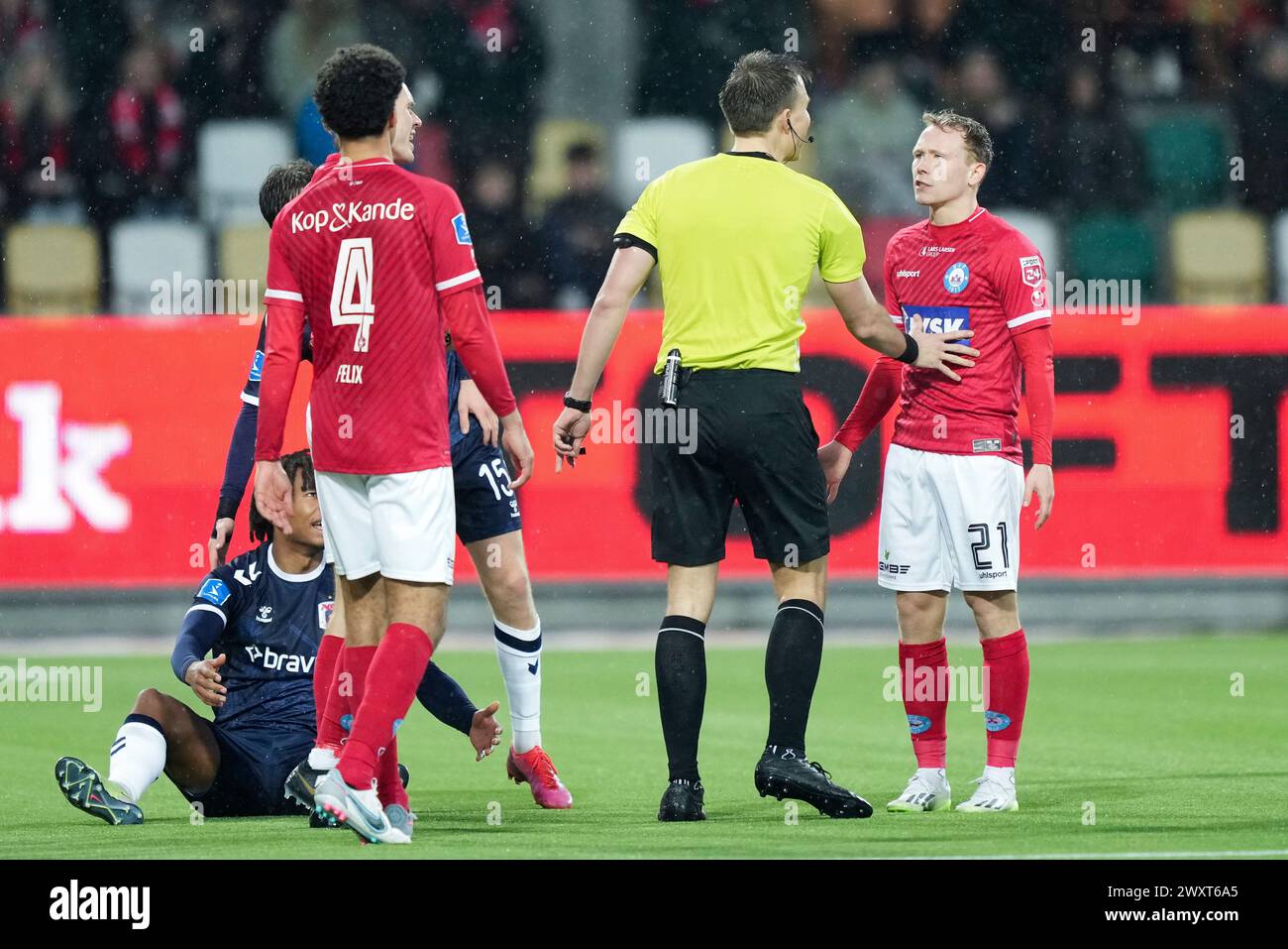 Silkeborg IF meets AGF in the Superliga in Silkeborg on Monday 1 April ...