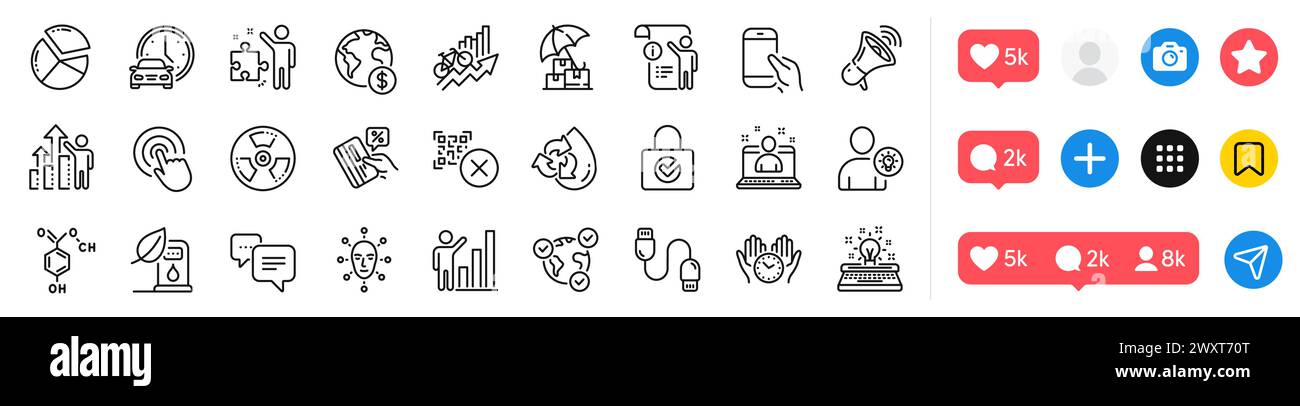 Megaphone, Best manager and Book car line icons pack. For web app. Social media icons. Vector ...