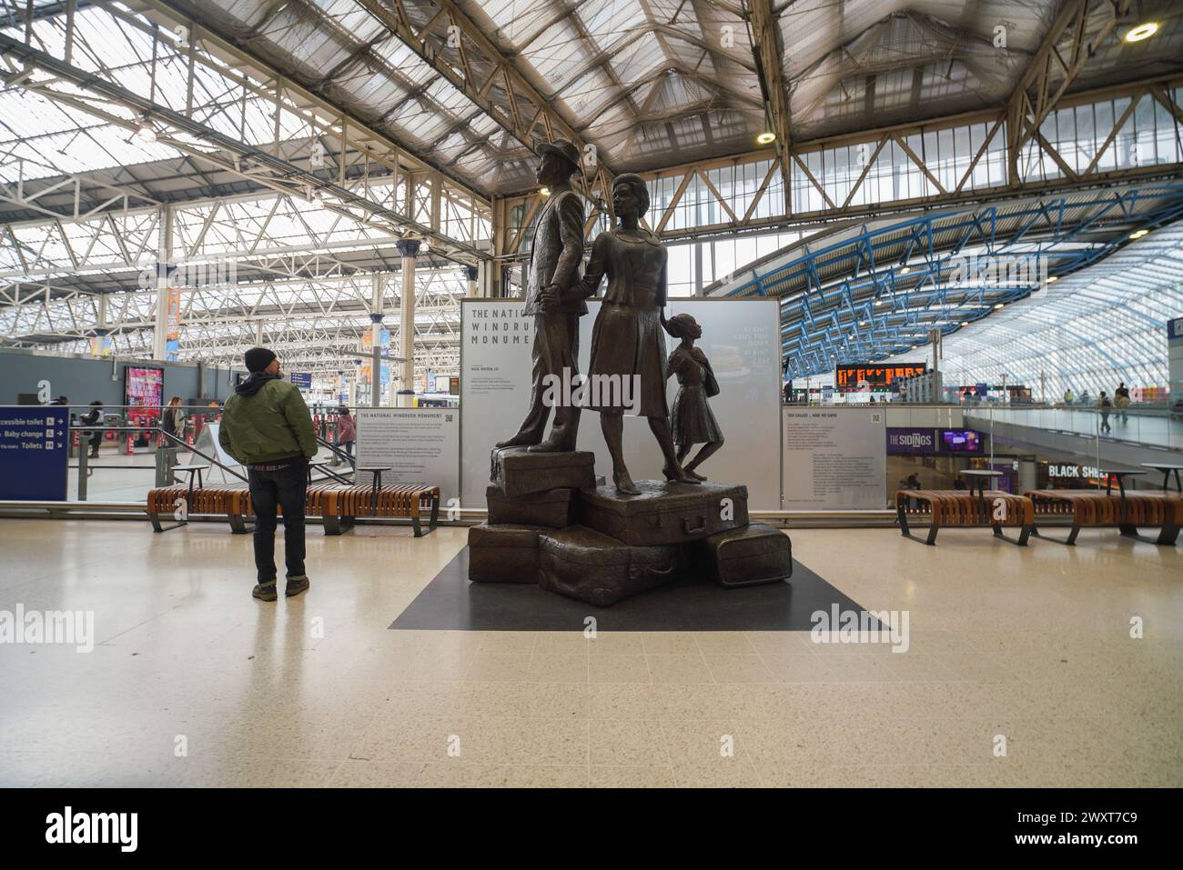 London 2 April 2024 . The National Windrush monument by Basil Watson at ...