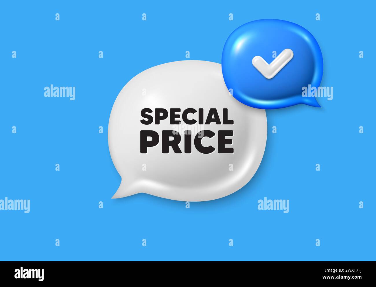 Special price symbol. Sale sign. Text box speech bubble 3d icons ...