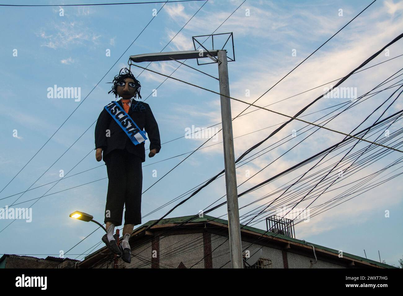 Traditional burning of Judas, on Easter Sunday, during Holy Week in the ...