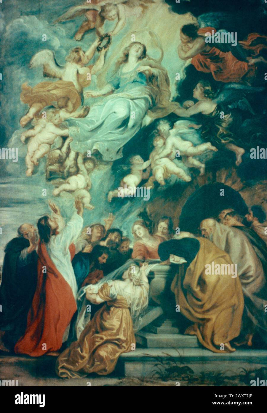 Assumption of the Virgin, painting by Flemish artist Peter Paul Rubens ...