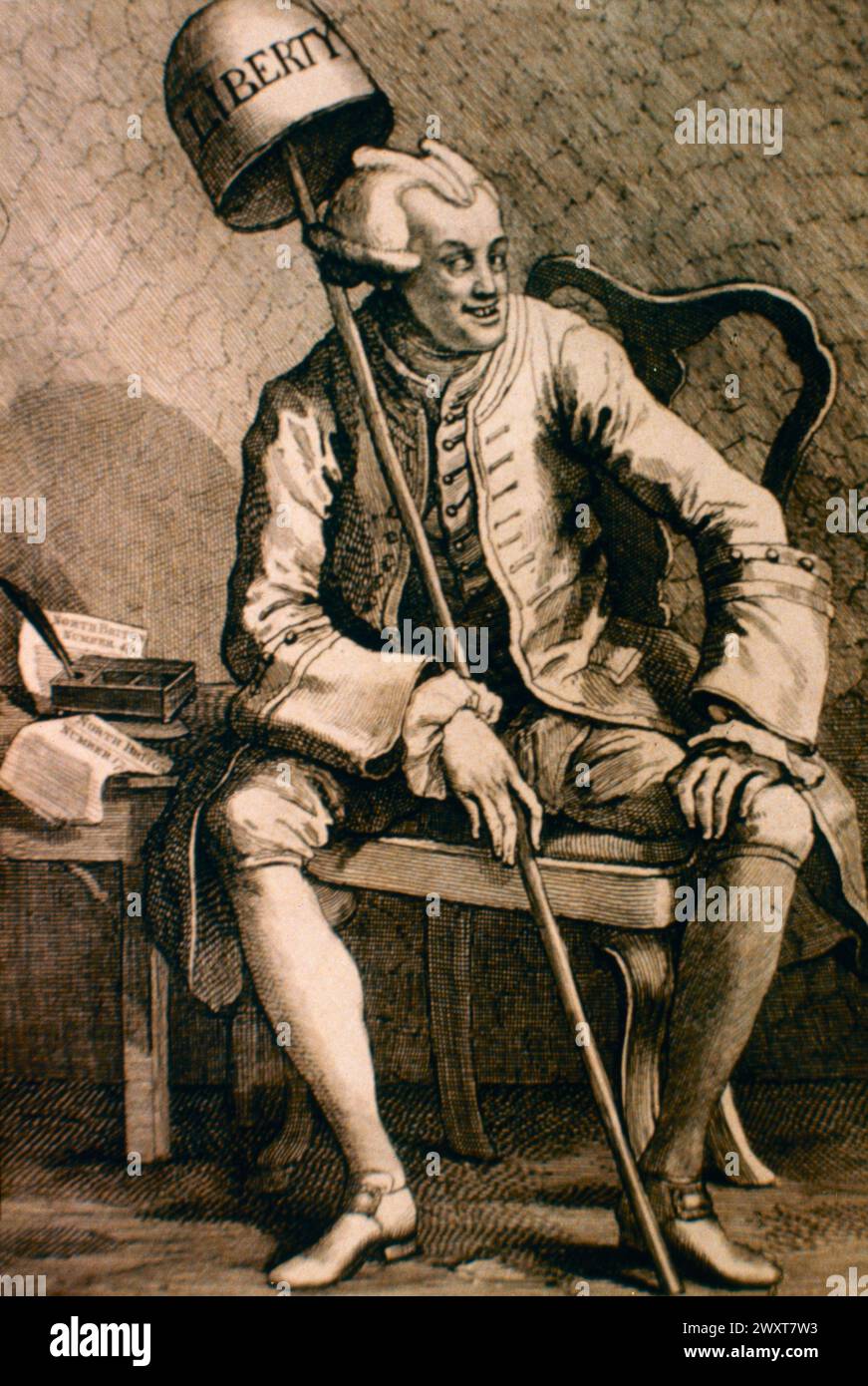 Portrait of John Wilkes, Lord Mayor of London, England, etching by ...