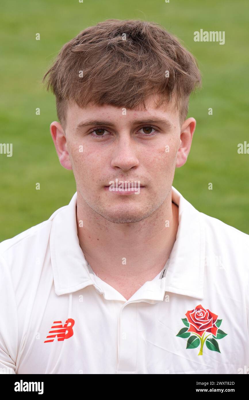 Lancashire's Tom Aspinwall poses for a photograph, during a media day ...