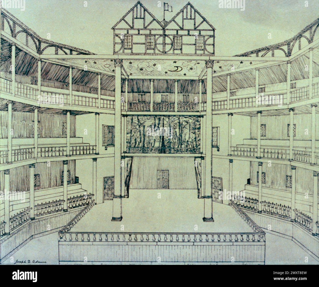 Globe theatre illustration hi-res stock photography and images - Alamy