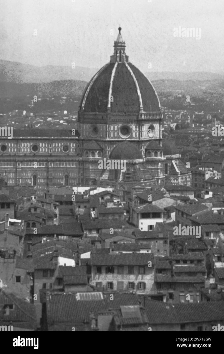 View of Florence Cathedral Santa Maria del Fiore, Italy 1980s Stock ...