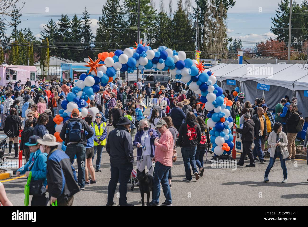 Local officials and Community Transit representatives gather for a ...