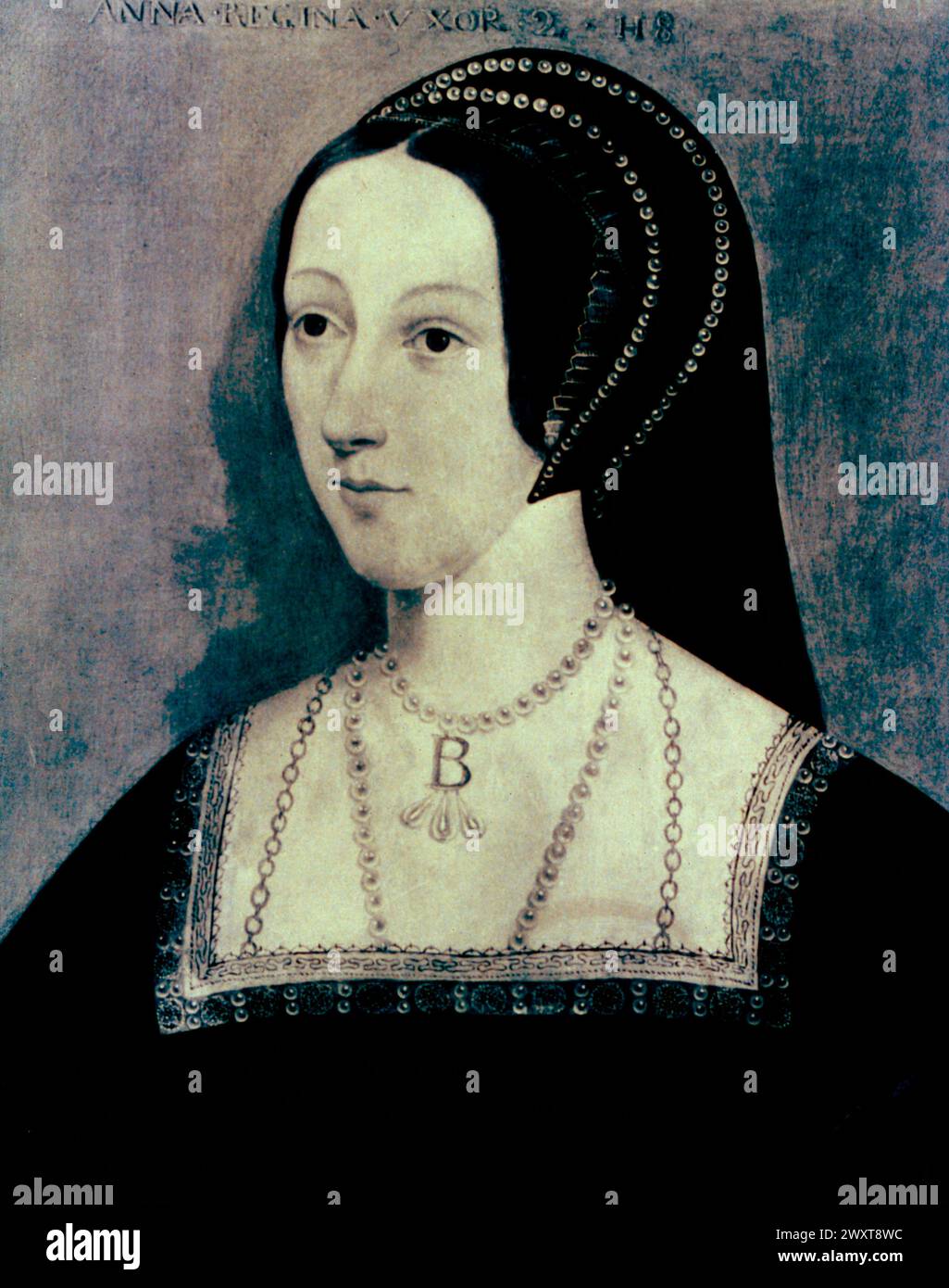 Portrait of Anne Boleyn, second wife of King Henry VIII of England ...