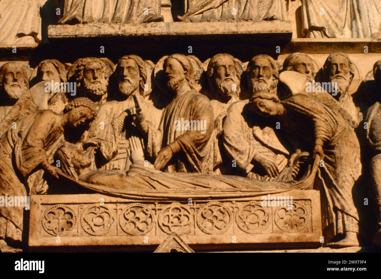 The Entombment of Jesus, bas-relief in the Cathedral of Notre-Dame ...